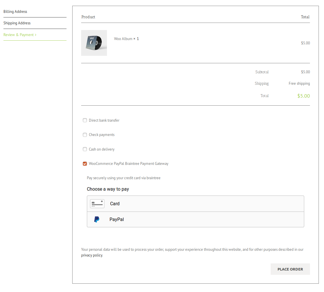 WooCommerce PayPal Braintree by FantasticPlugins | CodeCanyon
